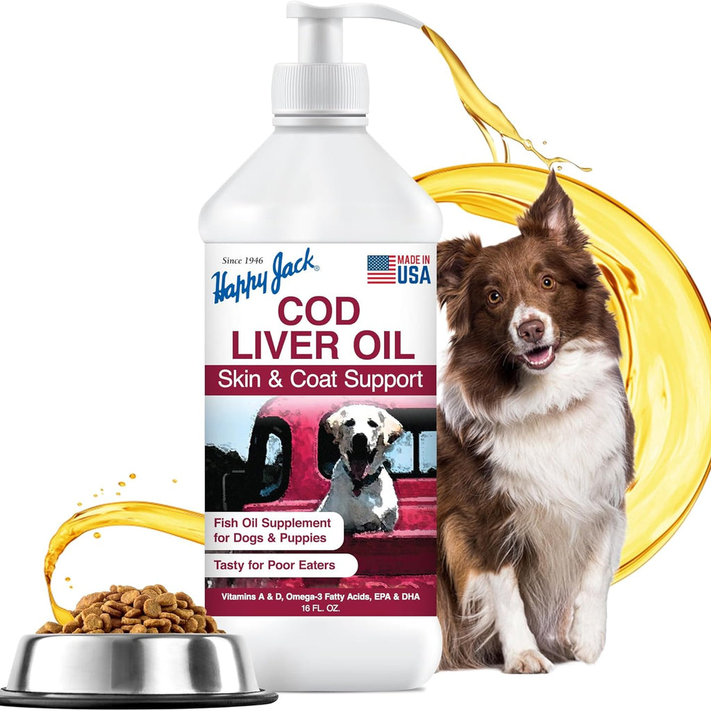Happy Jack® Cod Liver Oil – 16 oz – Big Dog Pet Supply