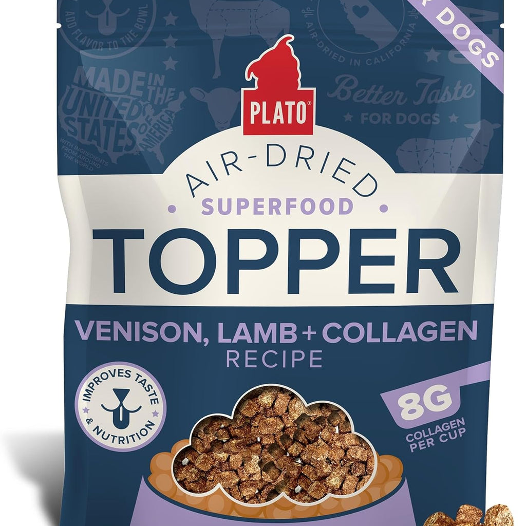 PLATO Pet Treats Dog Food Toppers - Air-Dried Dog Food Toppers for Dry ...