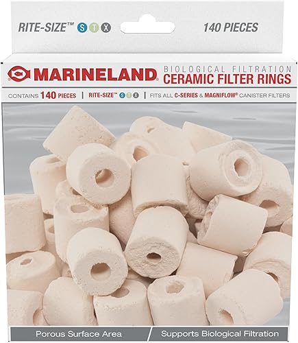 Marineland Ceramic Filter Rings, 140 Count, Support Biological Aquariu ...