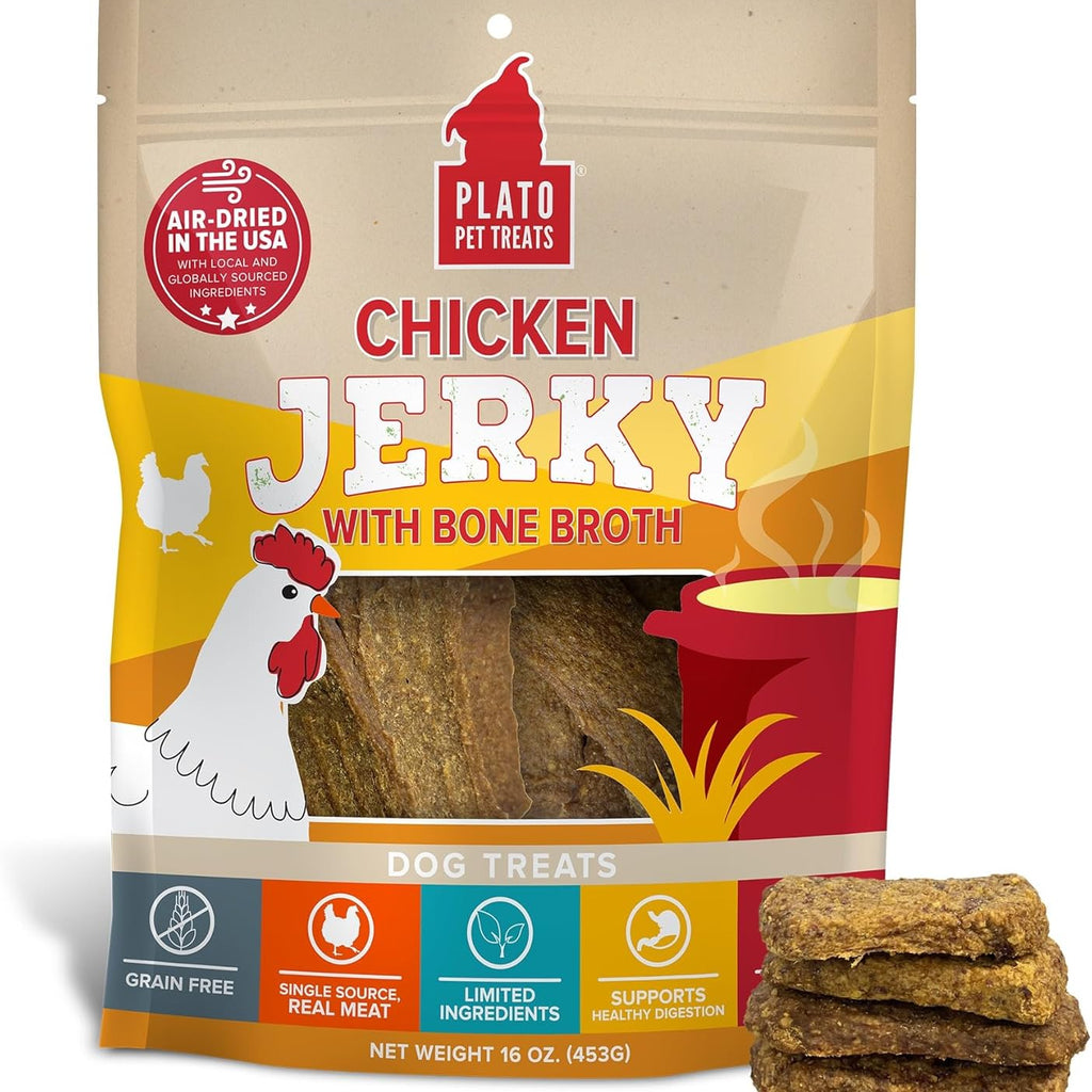PLATO Pet Treats Jerky Dog Treats - Air-Dried Jerky for Dogs - Delicio ...